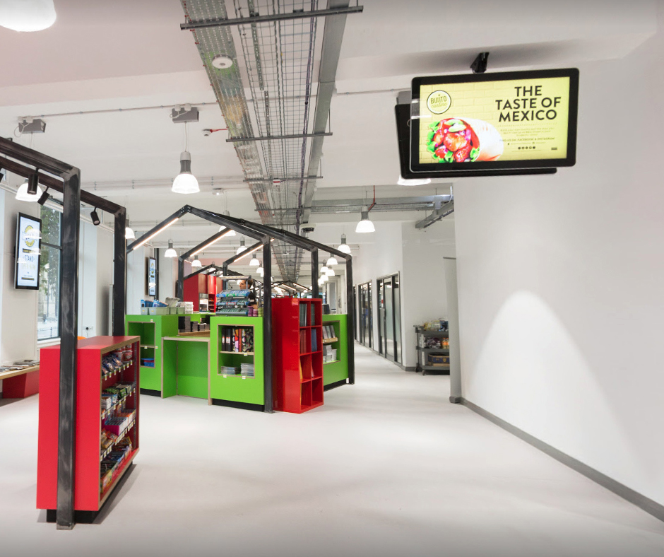 Interior Wall-Mounted Digital Screens