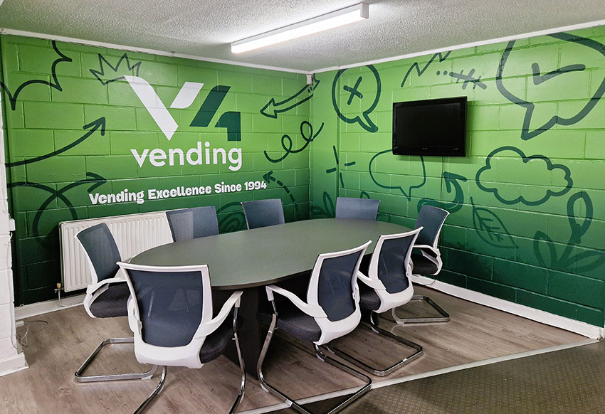 V4 Vending Rebrand Signage by Signs Express Swansea